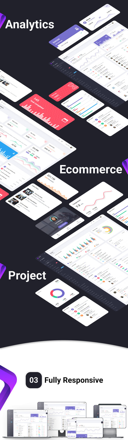 Bootstrap4全新管理后台模板前端框架 - Auric