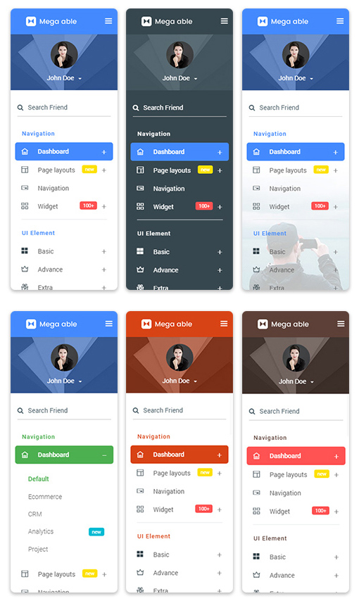 精美Bootstrap4&Angular7后台管理系统框架 - MegaAble