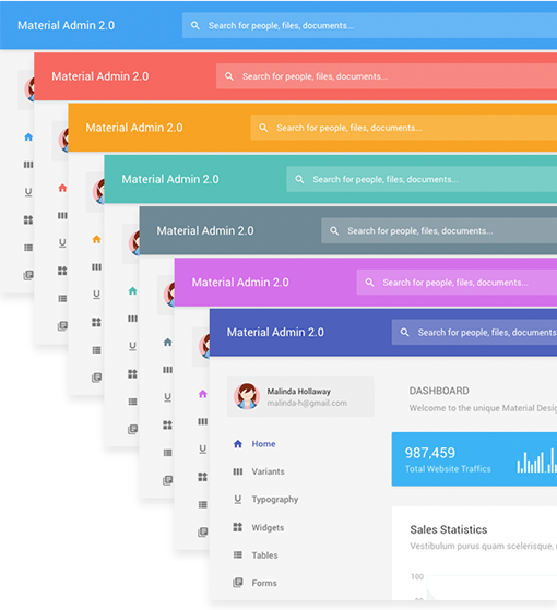 jQuery和Angular7管理主题后台模板框架 - Material Admin