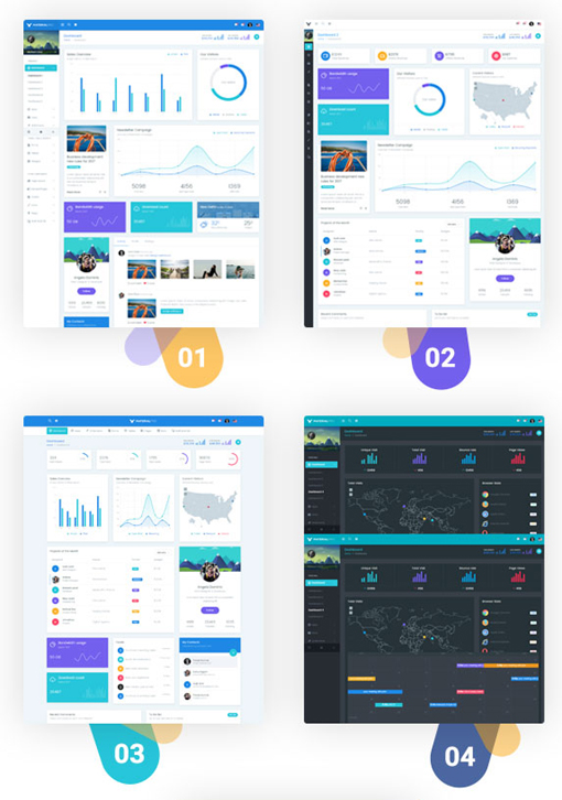 6套bootstrap4和material Design管理后台模板 Materialpro